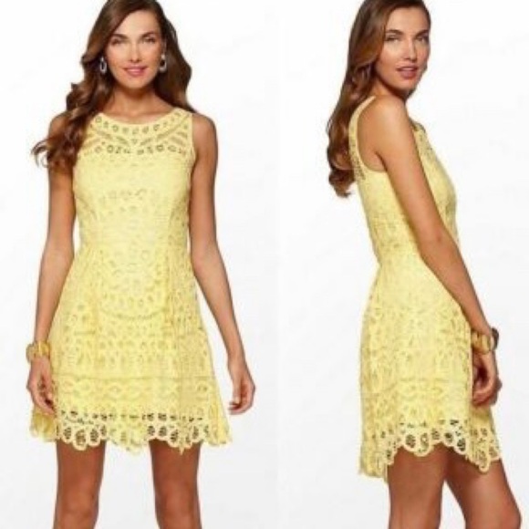 Lilly Pulitzer | Dresses | Lilly Pulitzer Foley Starfruit Yellow Batt ...